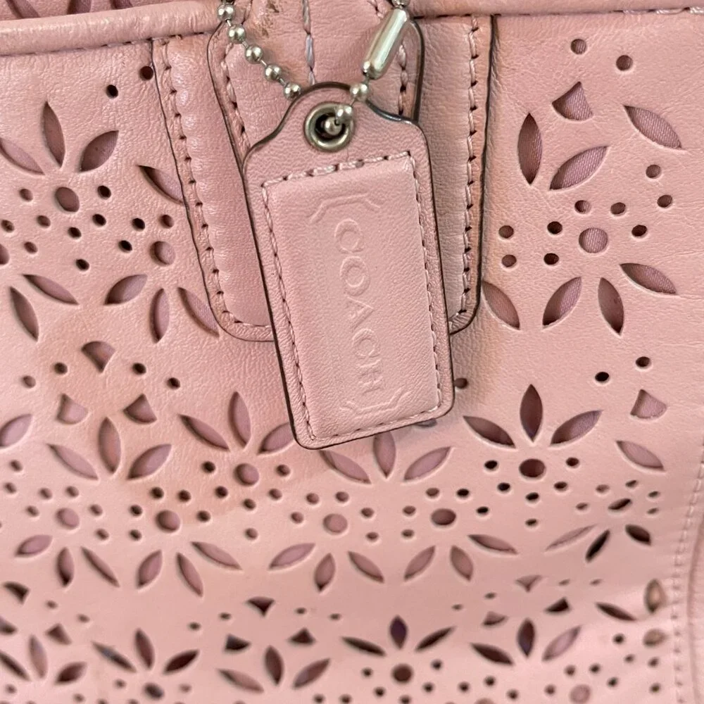 Coach | Bags | Coach Taylor Bette Mini Tote Crossbody Strap Pink Eyelet ...